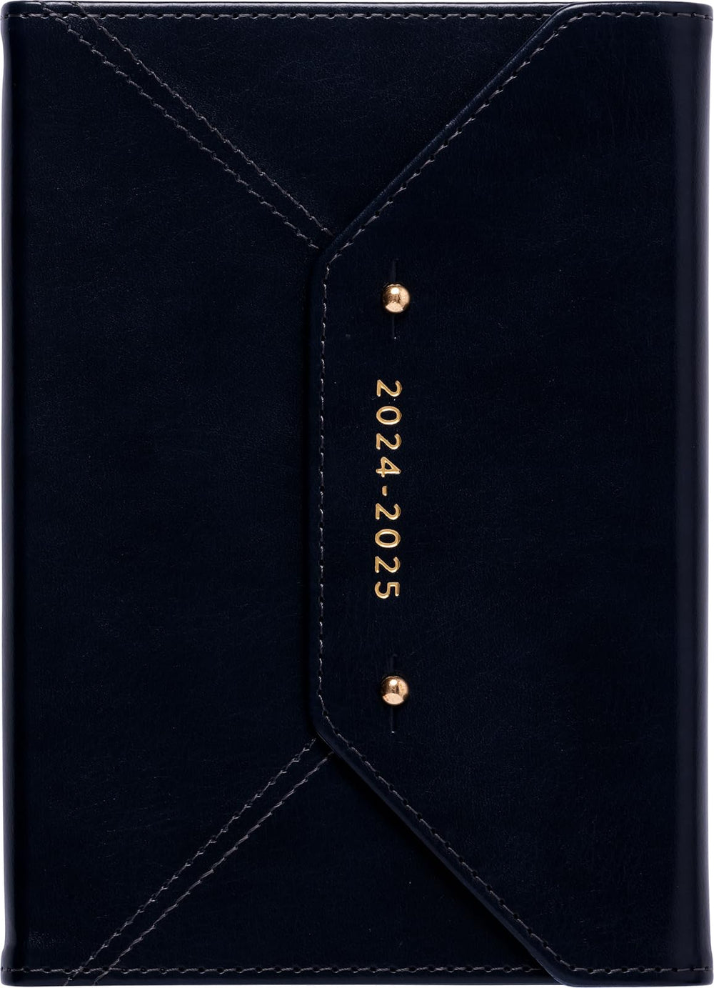 Eccolo 2024-2025 Medium Bound Planner 6x8" - Black Deluxe