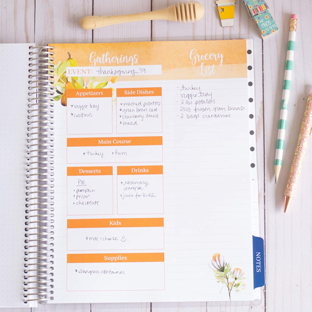 Eccolo Floral Meal Planner