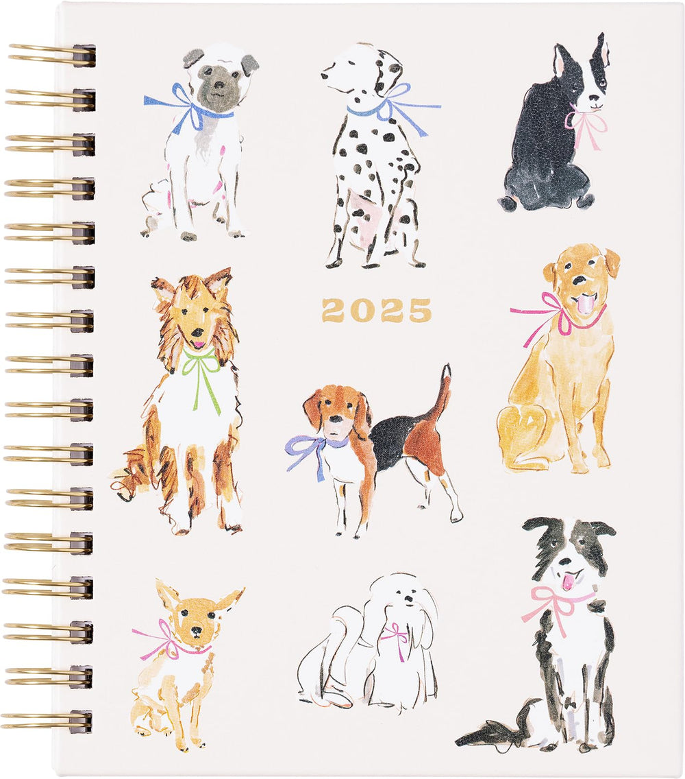 Eccolo 2025 Dog Breeds Spiral Fun Planner