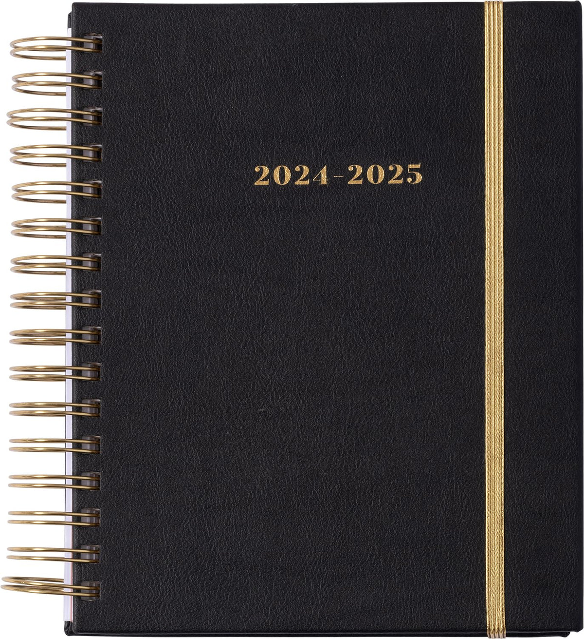 Eccolo 2024-2025 Spiral Fun Planner - Solid Black